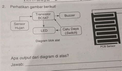 2 Perhatikan Gambar Berikut Sensor Transistor Bc547 Hujan Led Diagram