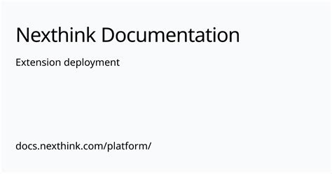 deploying amplify to multiple devices nexthink documentation