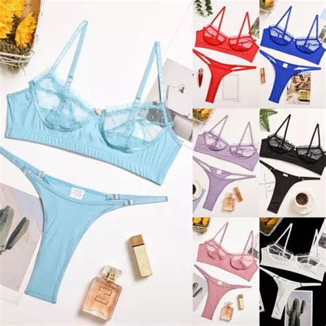 Ensemble De V Tements De Nuit Sensuels Pour Femmes En Dentelle Blanc Rouge Noir Eur