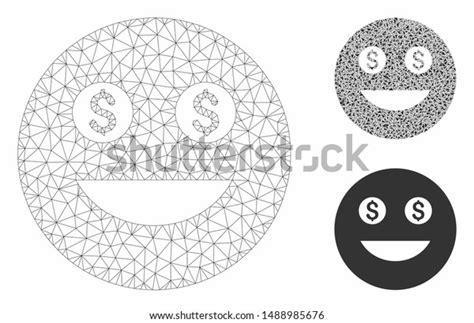 Mesh Money Smiley Model Triangle Mosaic Stock Vector Royalty Free 1488985676 Shutterstock