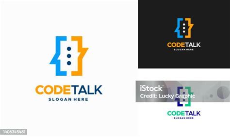 Vektor Konsep Desain Simbol Code Talk Templat Simbol Forum Pemrogram Kode Ilustrasi Stok Unduh