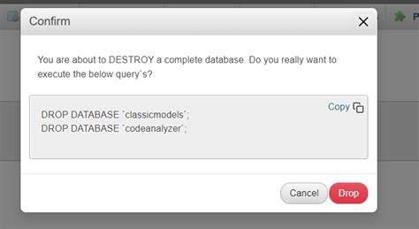 Copy Query To Clipboard Feature From The Modal Box · Issue 17876 · Phpmyadminphpmyadmin · Github