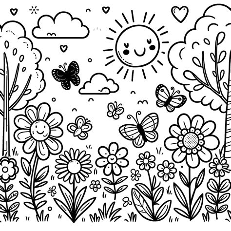 Cute Coloring Pages Spring