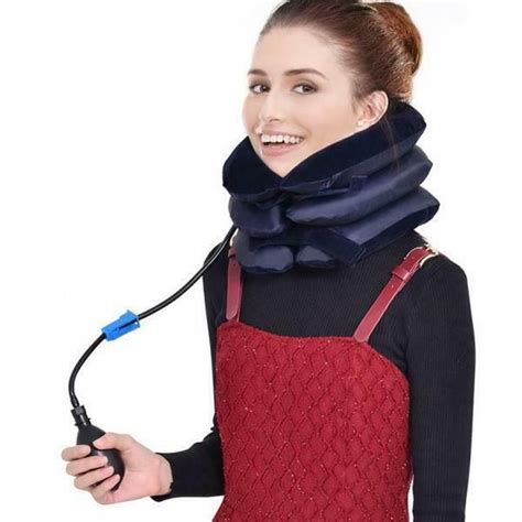 Neck Brace Air Inflatable Pillow Cervical Pain Traction Support Cushion