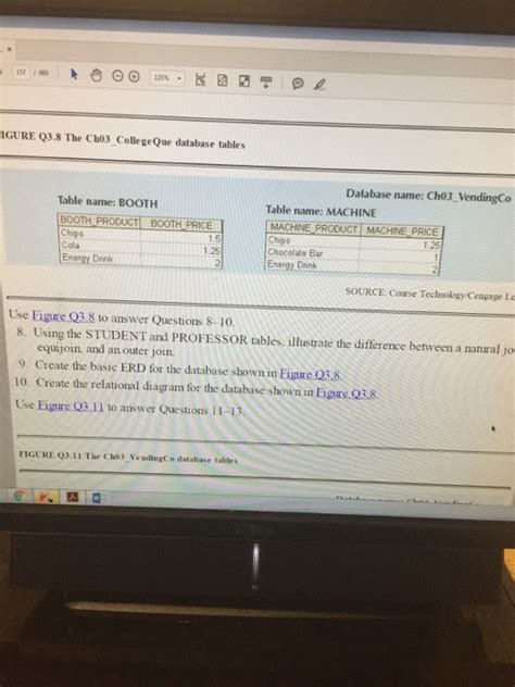 solved figure q3 11 the cho3 vendingo o database tables d