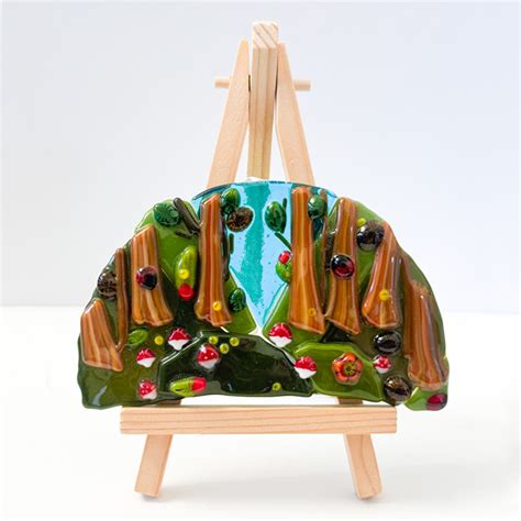 Fused Glass Forest Scene Buy Online Tabithas Glass Emporium