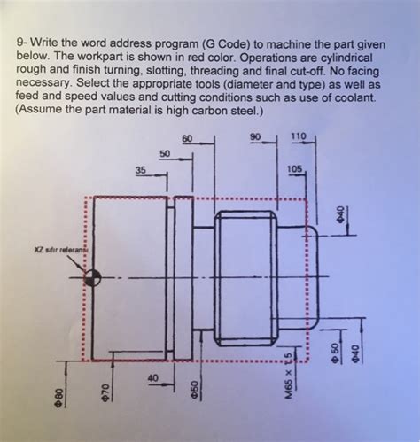 Solved 9 Write The Word Address Program G Code To Machine