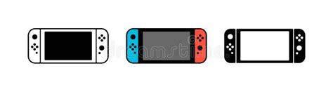 Nintendo Switch Game Controller Design Template Icon Stock Vector