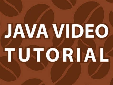 Java Video Tutorial YouTube