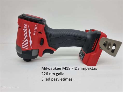 Milwaukee Fid2 Fid3 Impaktai 226 Nm Fuel Skelbiu Lt