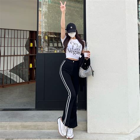 크롭서클 더블라인 스판 부츠컷