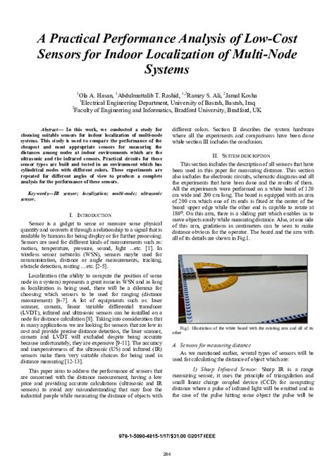 Pdf A Practical Performance Analysis Of Low Cost Sensors For Indoor