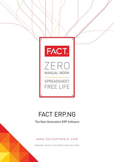 Fact Erpng The Next Generation Erp Software Pdf