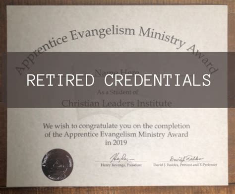 Retired Credential Tier 3 Christian Leaders Ministries Retired Credential Tier 3 Christian Leaders Ministries
