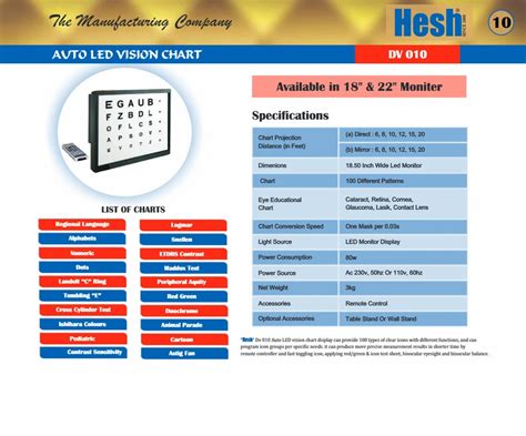 Lcd Vision Chart At ₹ 16000 Piece Broadway Chennai Id 2855458384930