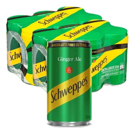 Schweppes Ginger Ale Lata 220ml 12 Latas Parcelamento Sem Juros