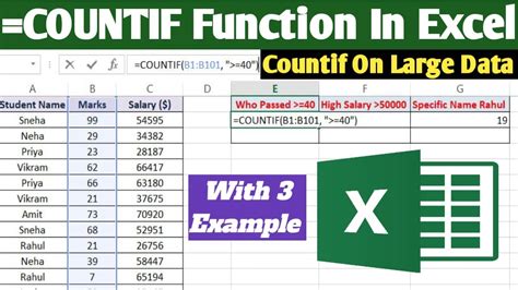Countif Function In Excel Excel Formula Explained How To Use