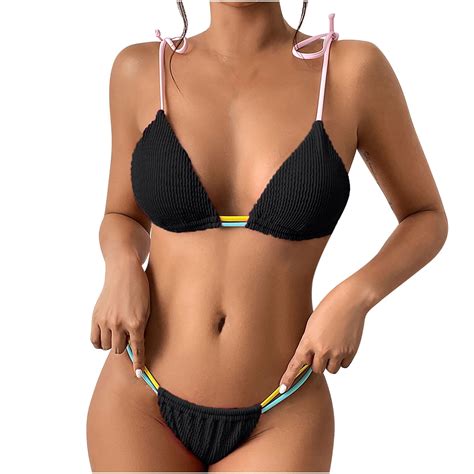 Penkiiy Bikini Sets For Women Push Up Fashion Sexy Swim Suits For Women