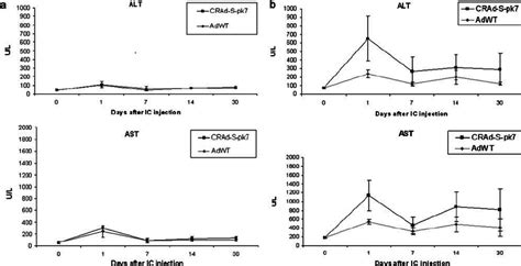 Serum ALT And AST Levels Following I C Injection Of AdWT And Download Scientific Diagram