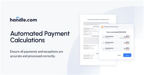 Automated Payment Calculations Handle