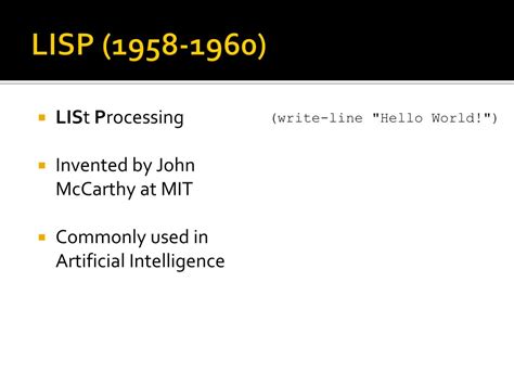 Ppt Overview Of Programming Languages Powerpoint Presentation Free