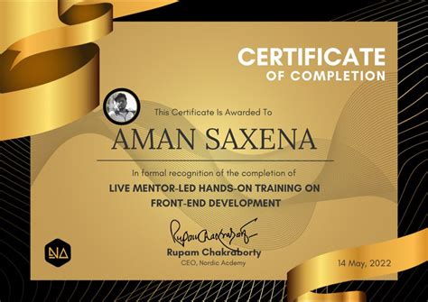 Aman Saxena On Linkedin Certificateofcompletion Nordiacacademy Indpro