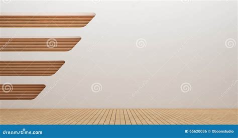 Interior Design Wall 3d Rendering Images Stock Illustration