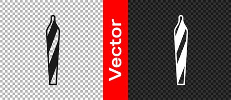 Sendi Ganja Hitam Ikon Spliff Diisolasi Dengan Latar Belakang