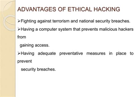 Presentation On Ethical Hacking Introduction Of Ethical Hacking Types Of Ethical Hacking