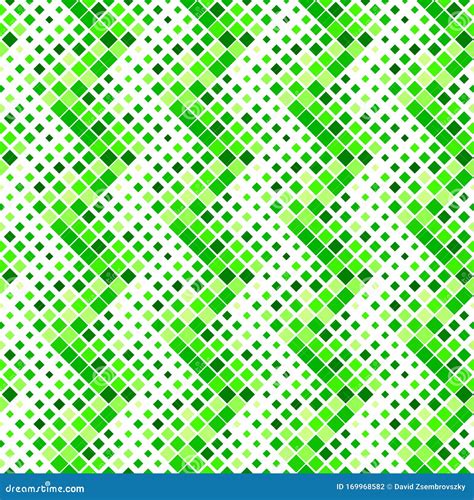 Seamless Abstract Green Geometrical Square Pattern Background Design Stock Vector Illustration