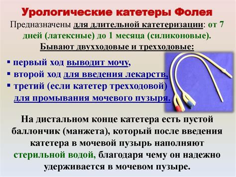 Катетеризация мочевого пузыря мягким катетером. Введение постоянного ...