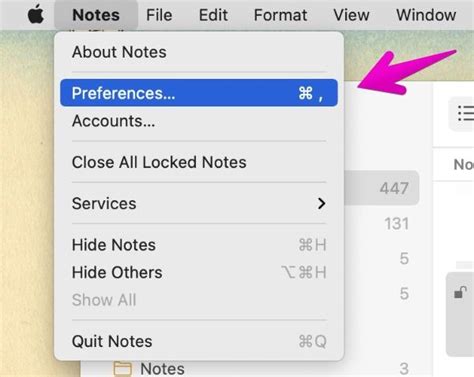mac “notes” app account management mac cheat sheet