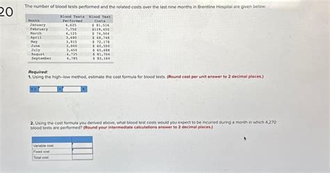 Solved Required 1 Using The High Low Method Estimate The Chegg Com