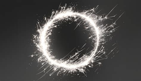 Premium Photo Circular Sparkling Light And Sparks With Outside Sparkles Trails Made By Using