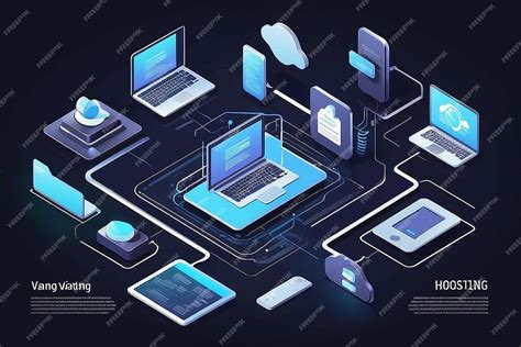 Premium Photo Cloud Hosting Concept Illustration