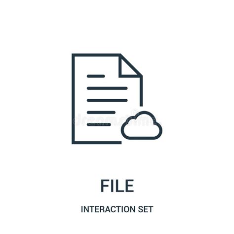 File Icon Vector From Interaction Set Collection Thin Line File Outline Icon Vector