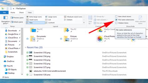 show or hide file extensions in windows explorer thumb 1 bitcoin guides