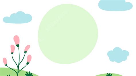 cute cartoon garden week flower powerpoint background for free download