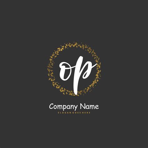 Op Eerste Handschrift En Handtekening Logo Ontwerp Met Cirkel Mooi