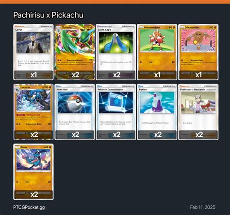 Pachirisu X Pickachu Pokémon Tcg Pocket