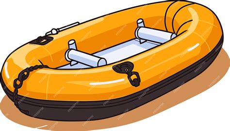 Premium Vector An Orange And Yellow Raft With A Rubber Band On It