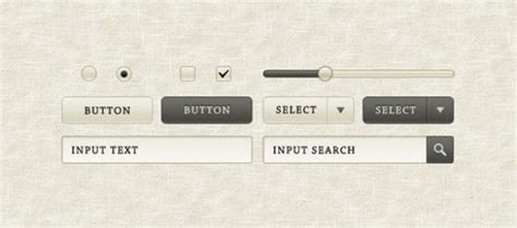 â Sepiaâ GUI Elements PSD Vector for Free Download FreeImages