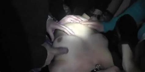 Cumdrinkingwife Late Night Breeding Gangbang At The Adult Theater