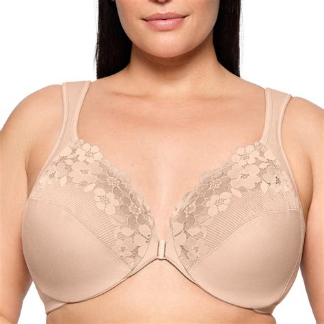 Glamorise Full Figure Plus Size Front Closure Cotton Wonderwire Bra
