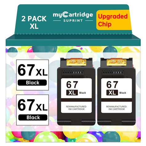 67xl Black Ink Cartridge For Hp Ink 67 Replacement Hp 67 Black Ink