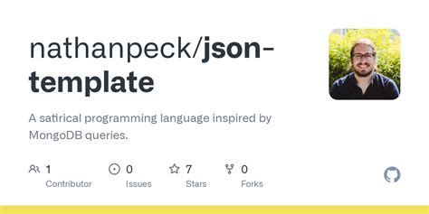 Github Nathanpeck Json Template A Satirical Programming Language Inspired By Mongodb Queries