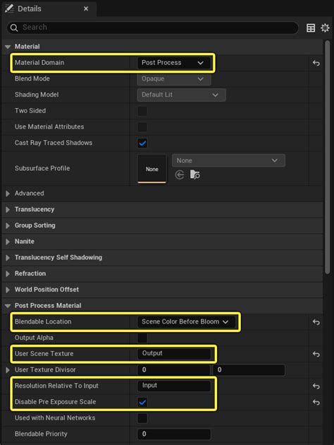 Post Process Material User Scene Textures In Unreal Engine Unreal Engine 56 Documentation