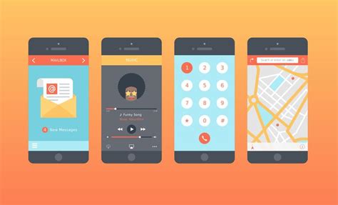 Vector Mobile App Gui Set Vector Art At Vecteezy