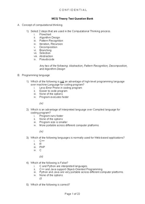 Python LAMS Old Answers Some Answers Are Irrelevant MCQ Theory Test Question Bank A