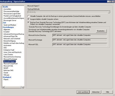 Sicherung Von Virtuellen Windows Server 2008 R2 Systemen Per Symantec Backup Exec Auf Einem